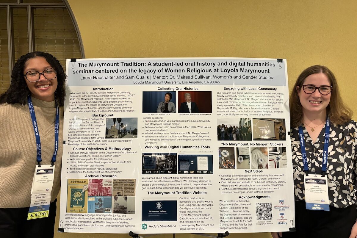 Telling Our History: Presenting Marymount History at the American ...
